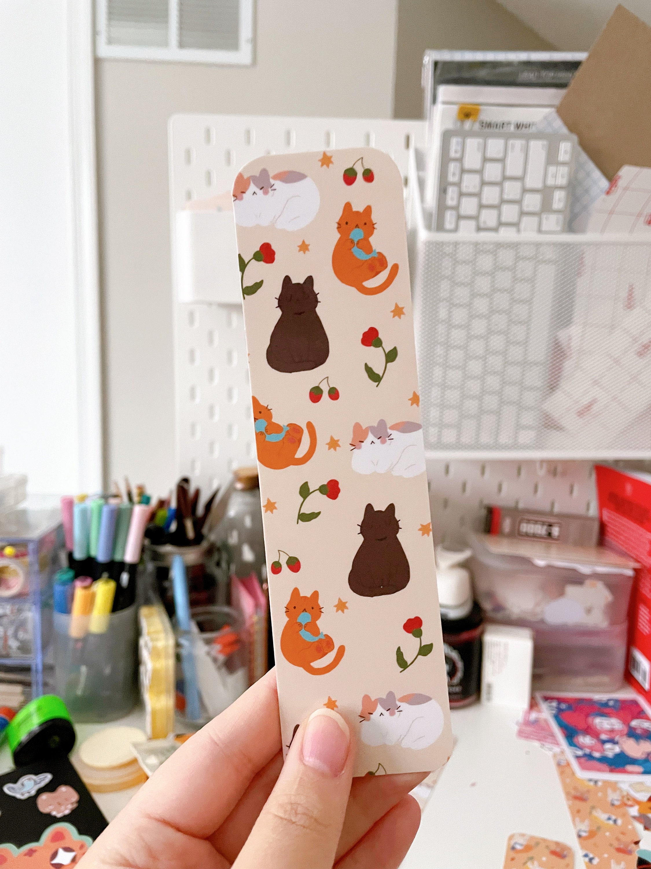 Kitty Bookmark | Kawaii Bookmark | Cat Bookmark | Handmade Bookmark ...