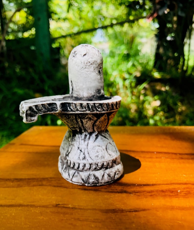 SHIVA LINGAM Statue Stone Shivling Handmade Mini Sculpture Hindu God ...