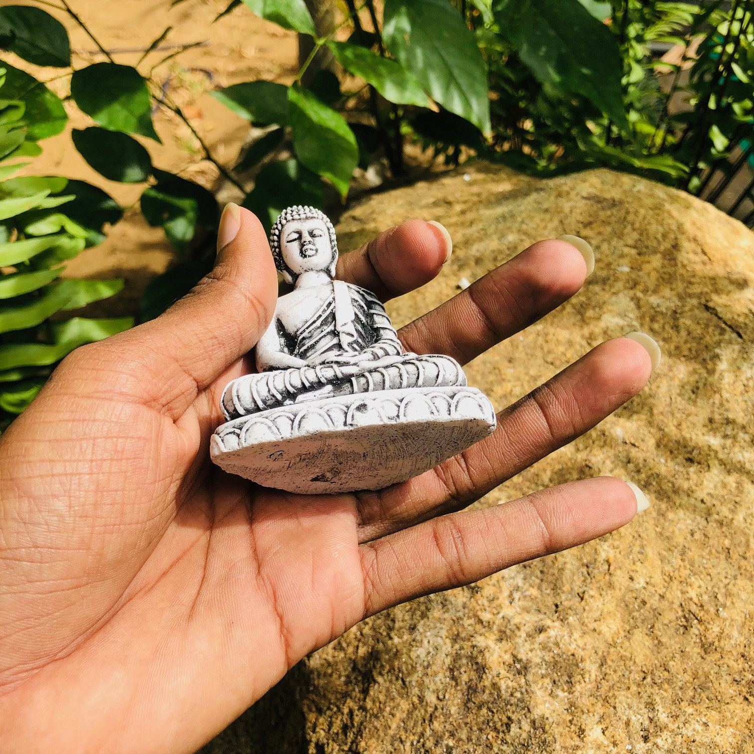 Miniature Stone Buddha Statue Handcrafted Spiritual Figurine for Home ...