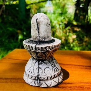 SHIVA LINGAM Statue Stone Shivling Handmade Mini Sculpture Hindu God ...