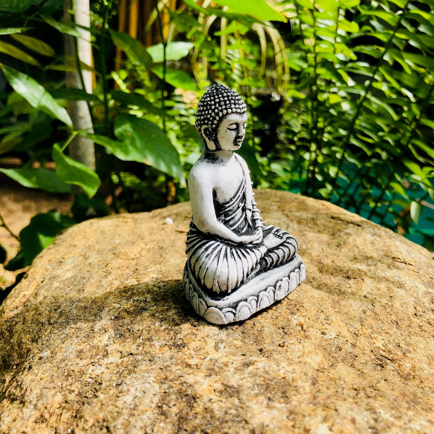 Miniature Stone Buddha Statue Handcrafted Spiritual Figurine for Home ...
