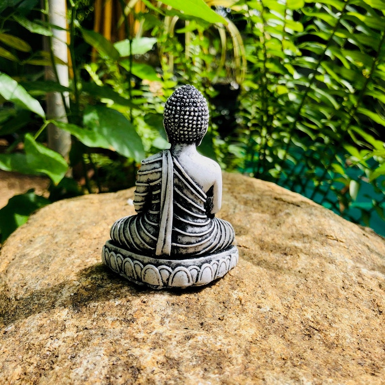 Miniature Stone Buddha Statue Handcrafted Spiritual Figurine for Home ...