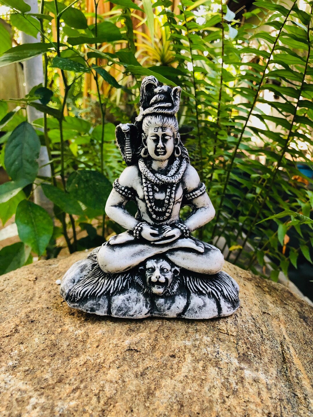 DIVINE SHIVA Stone Statue,meditation Shiva Sculpture, Indian Religious ...