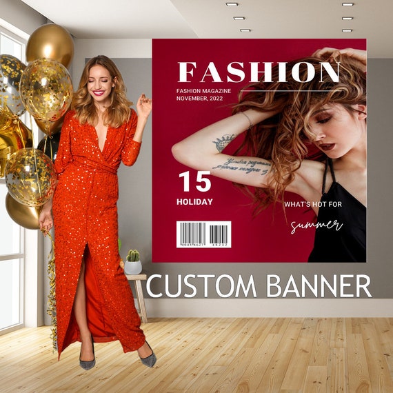 Fashion Magazine Cover Printscustom Backdrop Print - Etsy