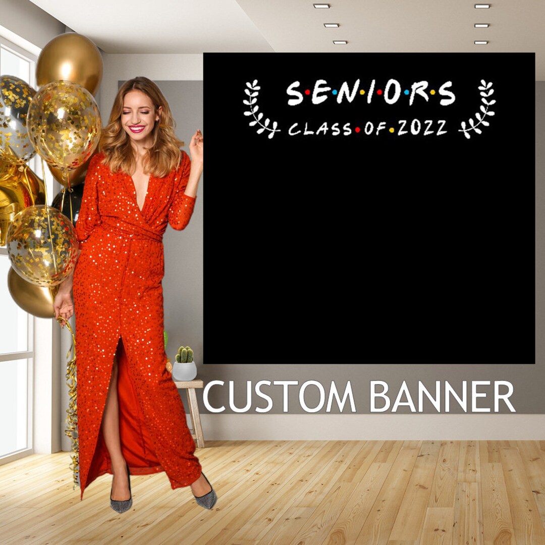 Graduation Party Backdrop, Seniors 2022 Grads Banner, Custom Tv Sitcom ...