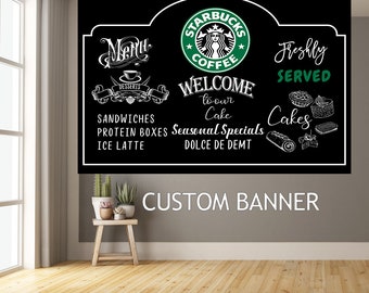 Starbucks Banner | Etsy