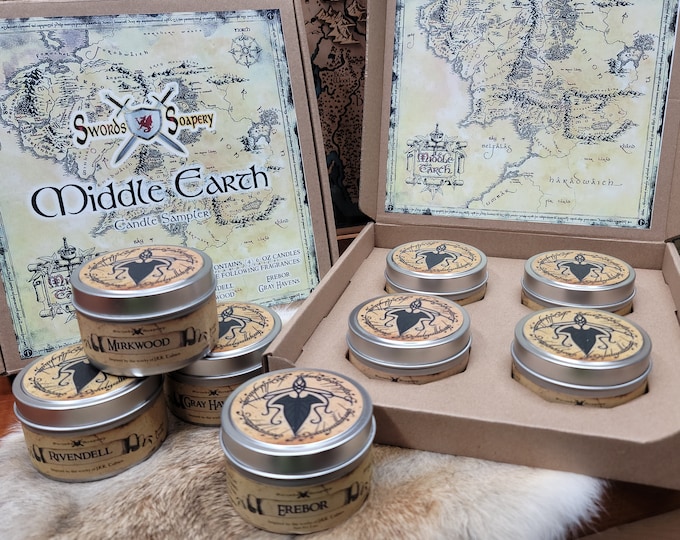 Lord of the Rings LOTR Hobbit 6-oz Candle Tin Bundles Middle Earth ...