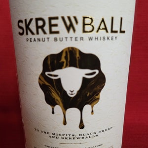 Skrewball Peanut Butter Whiskey Whisky Bottle Candle, Recycled Bottle ...