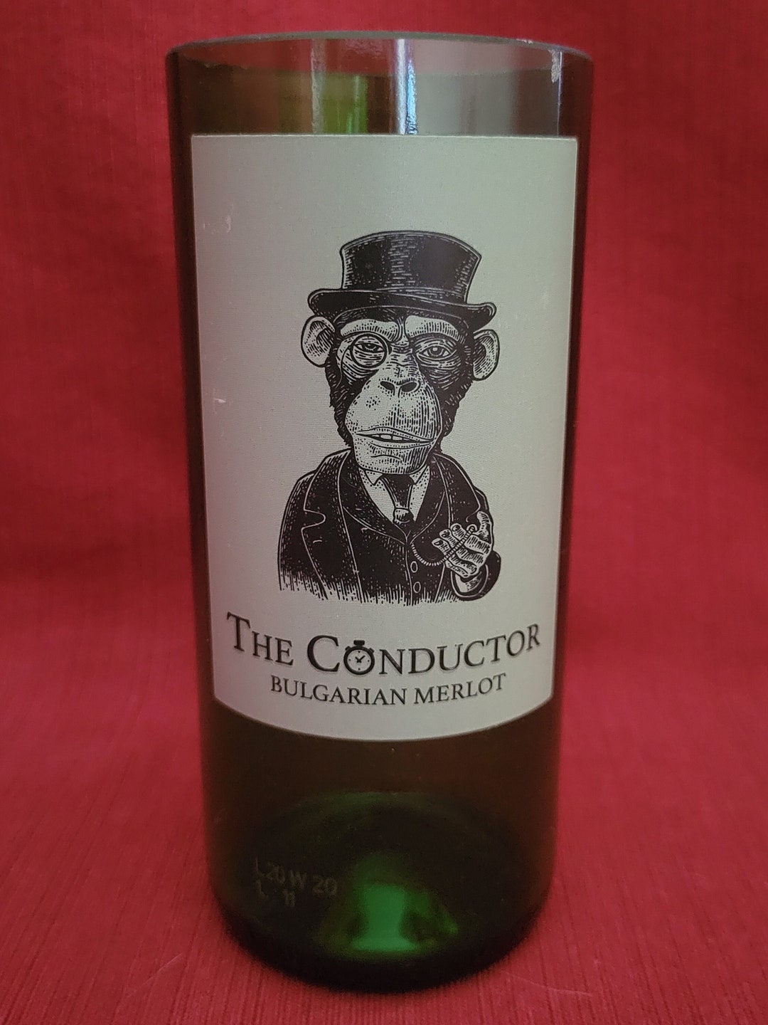 The Conductor Bulgarian Merlot Wine Bottle Candle, Gift for Wine Lover ...