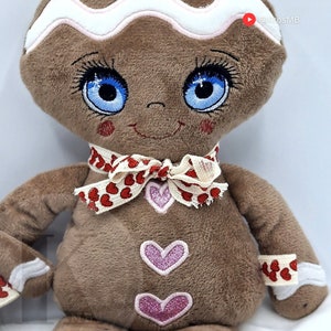 In-the-hoop ITH Gingerbread Machine Embroidery Doll Design, 2 Sizes - Etsy