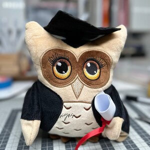 In the Hoop Owl Design Wise Graduation 2024 Owl Machine Embroidery Design - Etsy