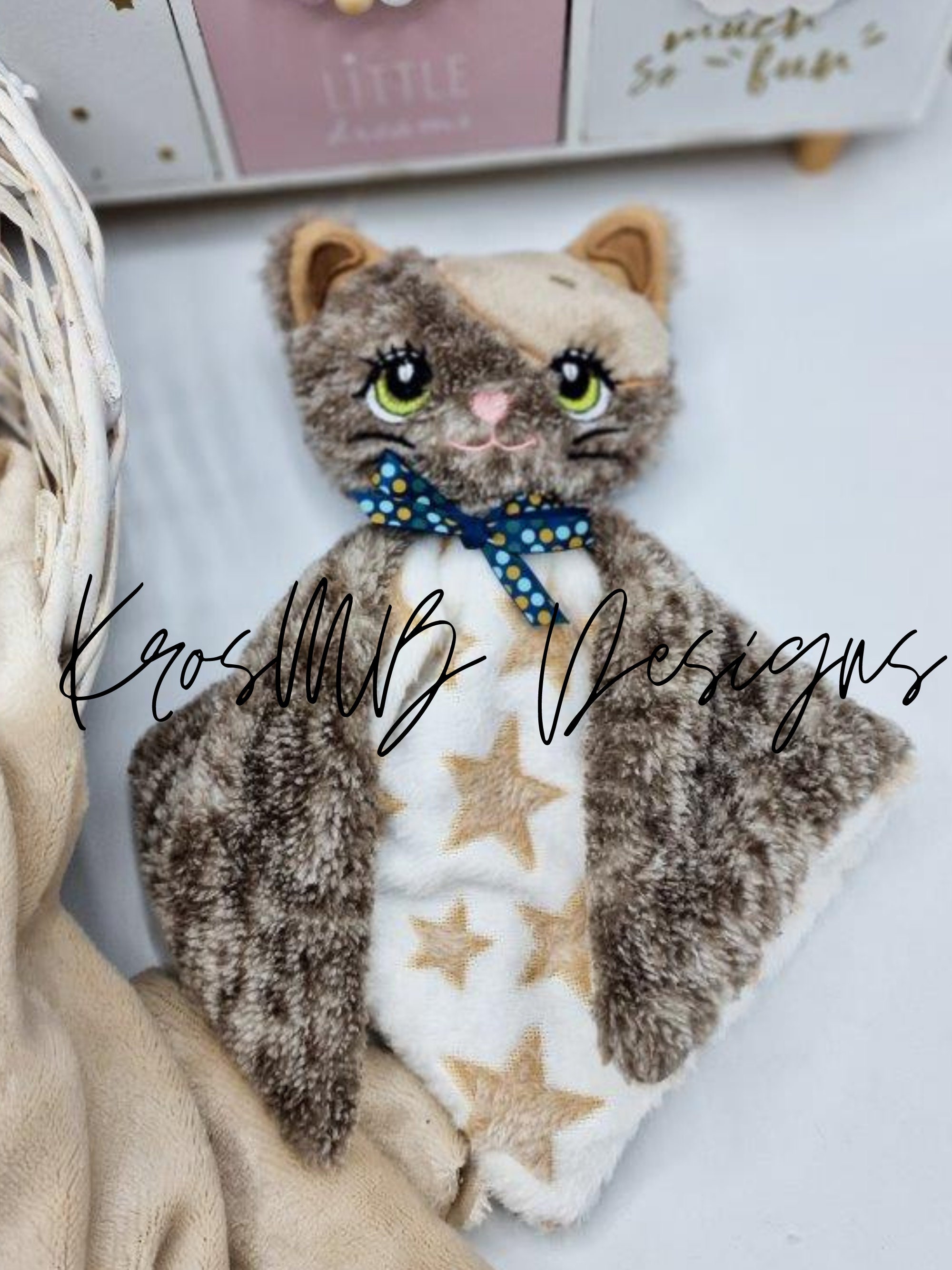 ITH in the Hoop Cat Baby Lovey Pattern Machine Embroidery - Etsy UK