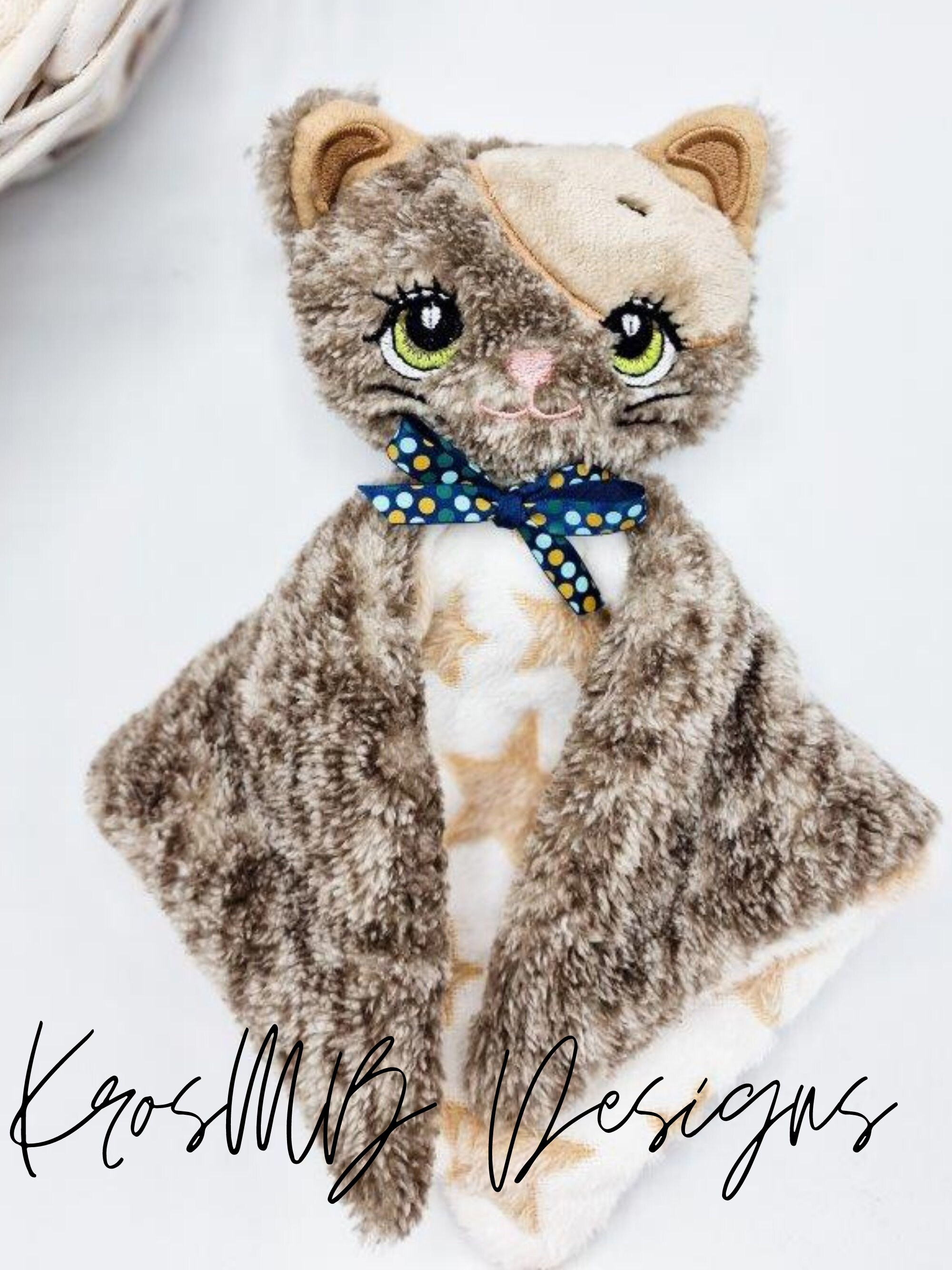 ITH in the Hoop Cat Baby Lovey Pattern Machine Embroidery - Etsy Australia