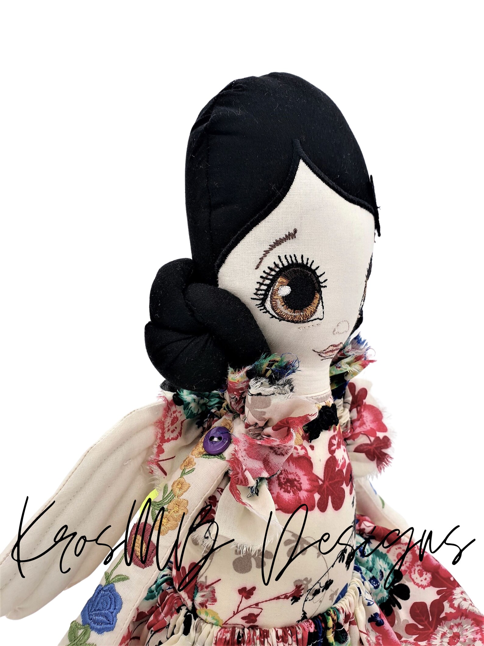 ITH in the Hoop Button Joint Rag Doll Embroidery Design | Etsy