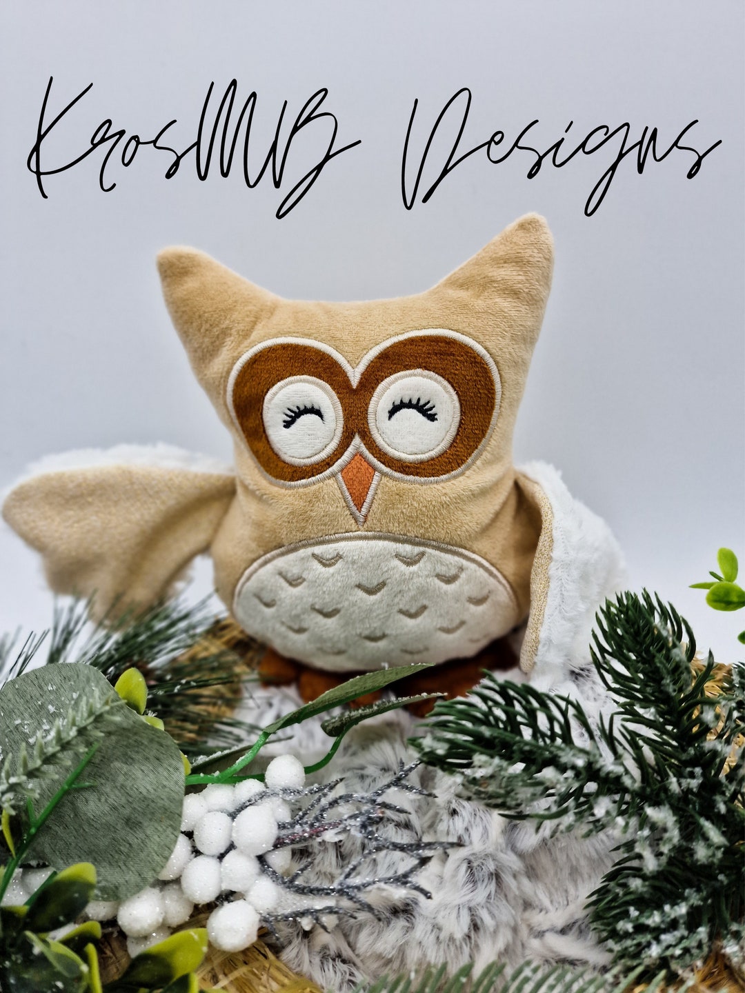 ITH in the Hoop Machine Embroidery Decorative OWL Design 4 Sizes - Etsy