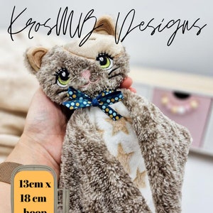 ITH Cat Lovey Embroidery Pattern: Baby Comforter File (5x7 Hoop) - Etsy