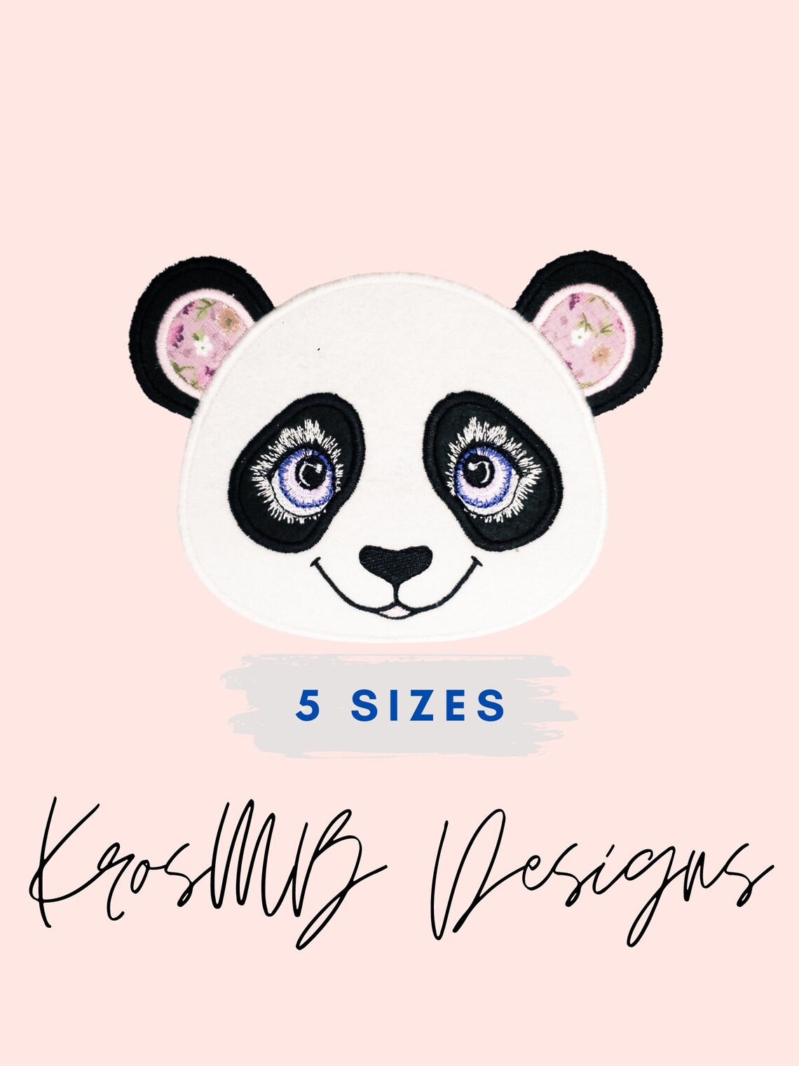 Panda Applique Machine Embroidery Design Panda Bear | Etsy