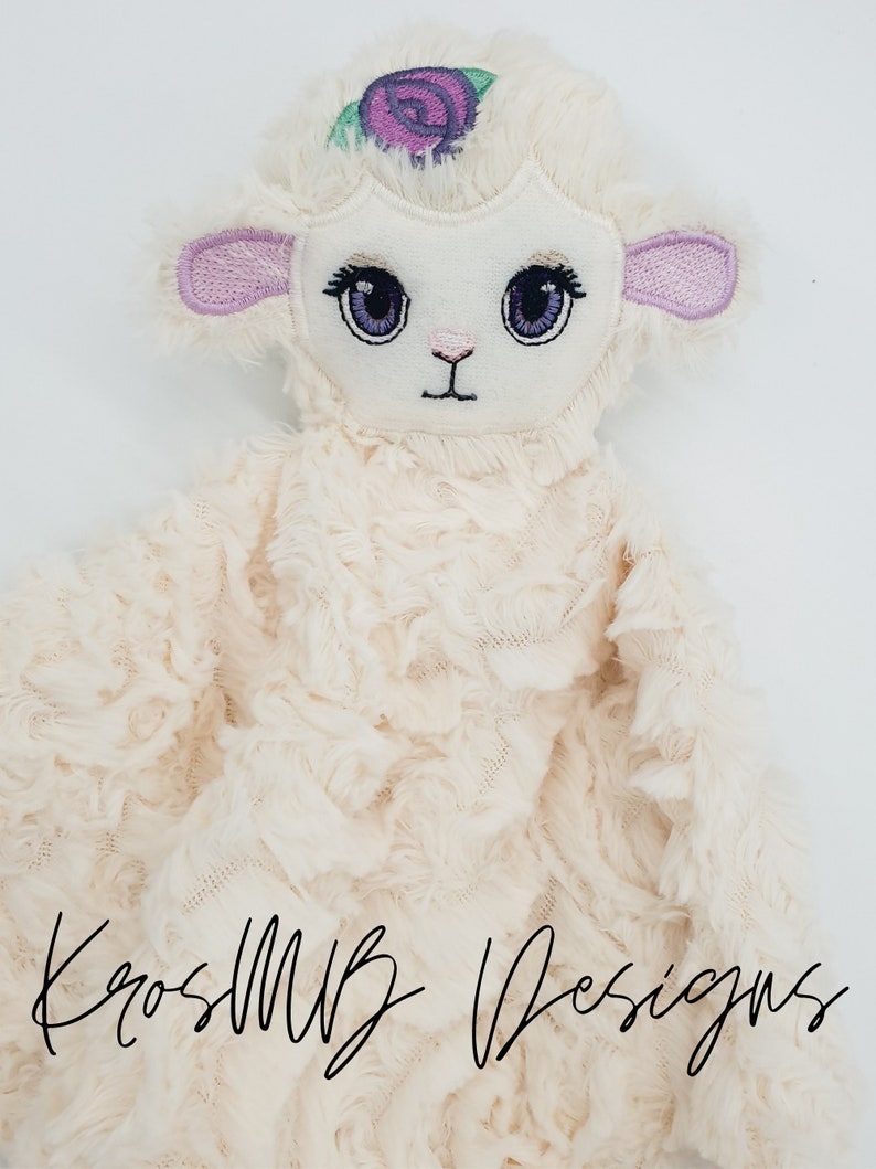 ITH in the Hoop Lamb Comforter Toy 13cm X 18cm (5"x7")hoop - Etsy