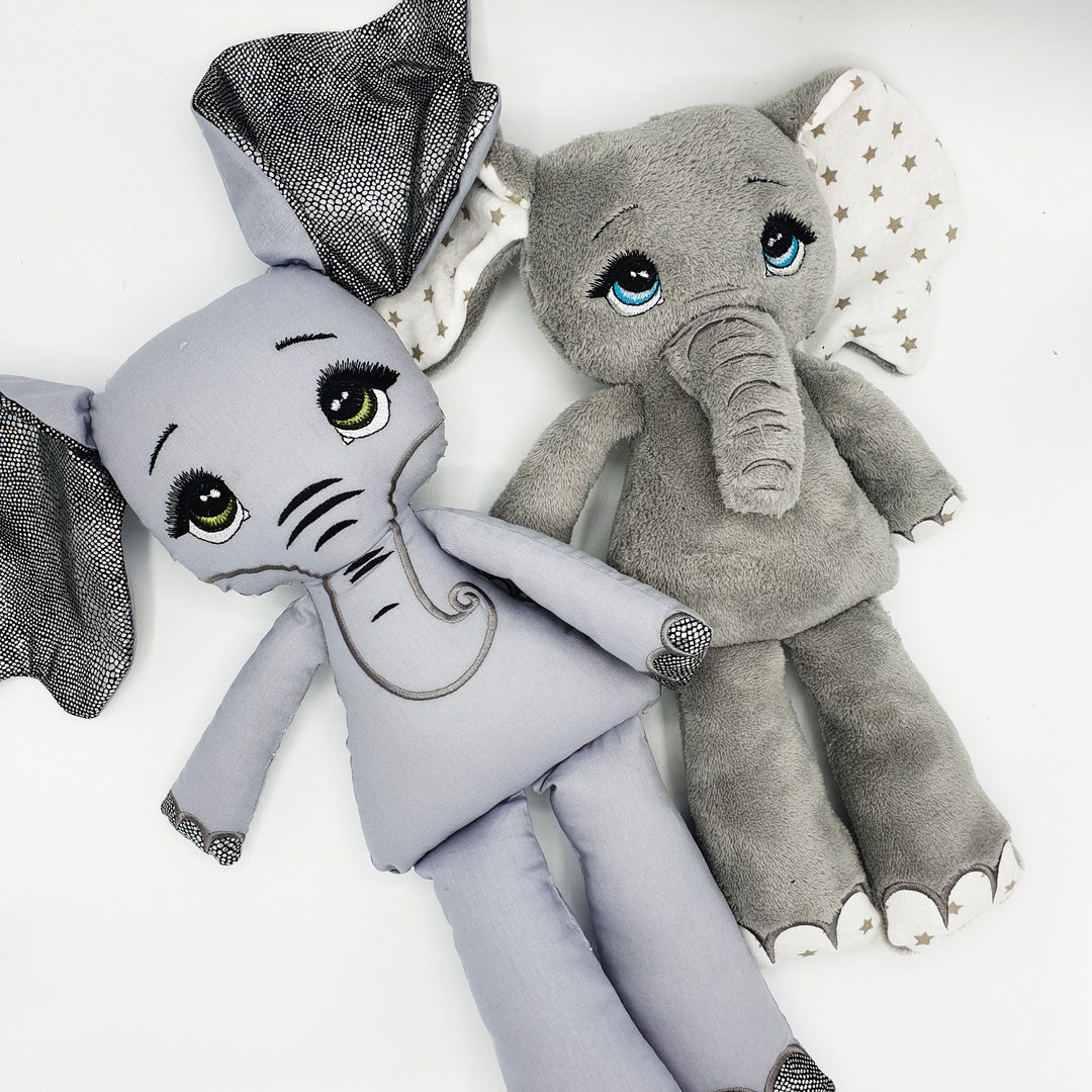 ITH Elephant Embroidery File: Plush Toy Pattern, 3 Sizes (digital ...