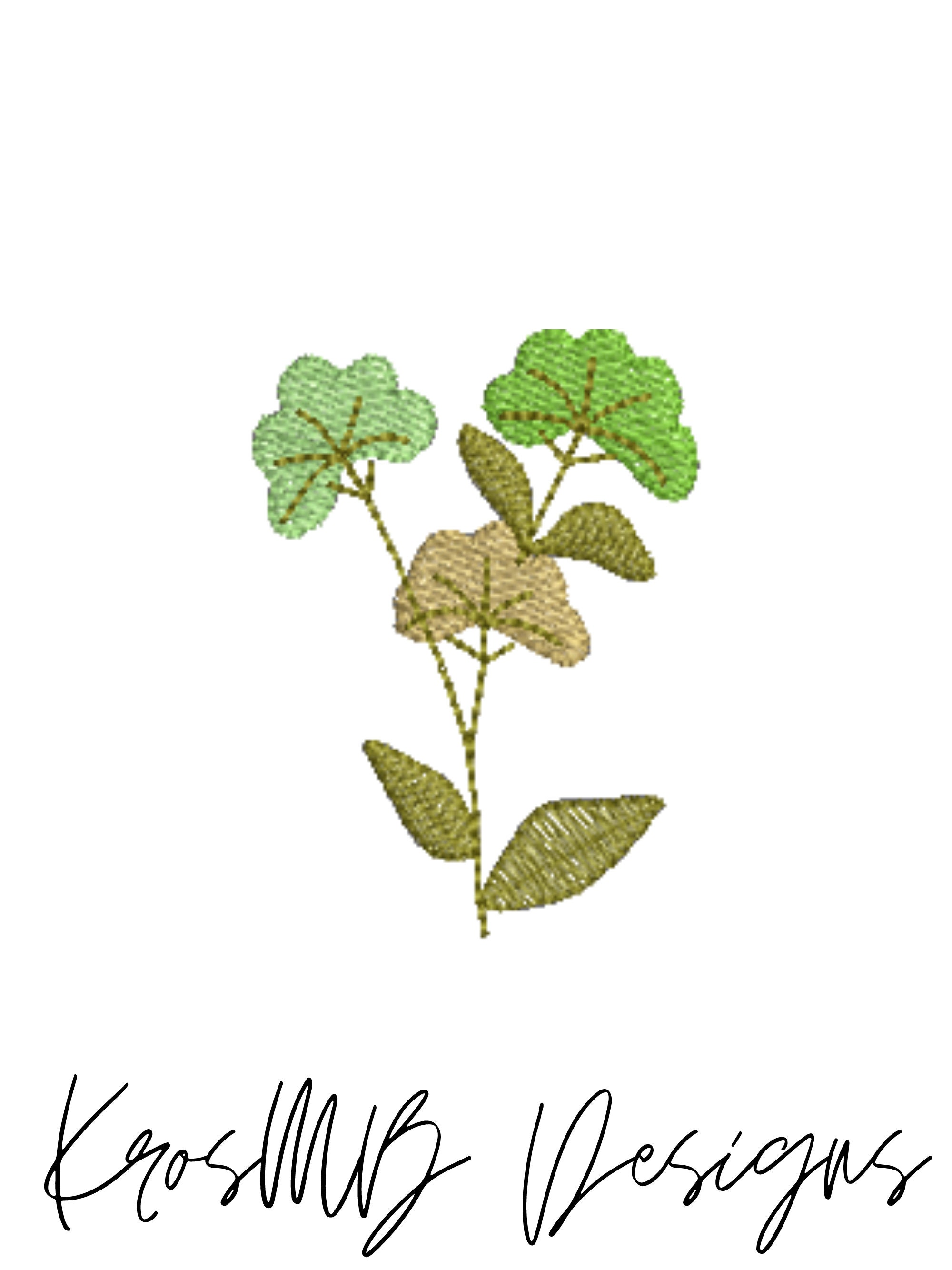 Modern flowers machine embroidery design | Etsy