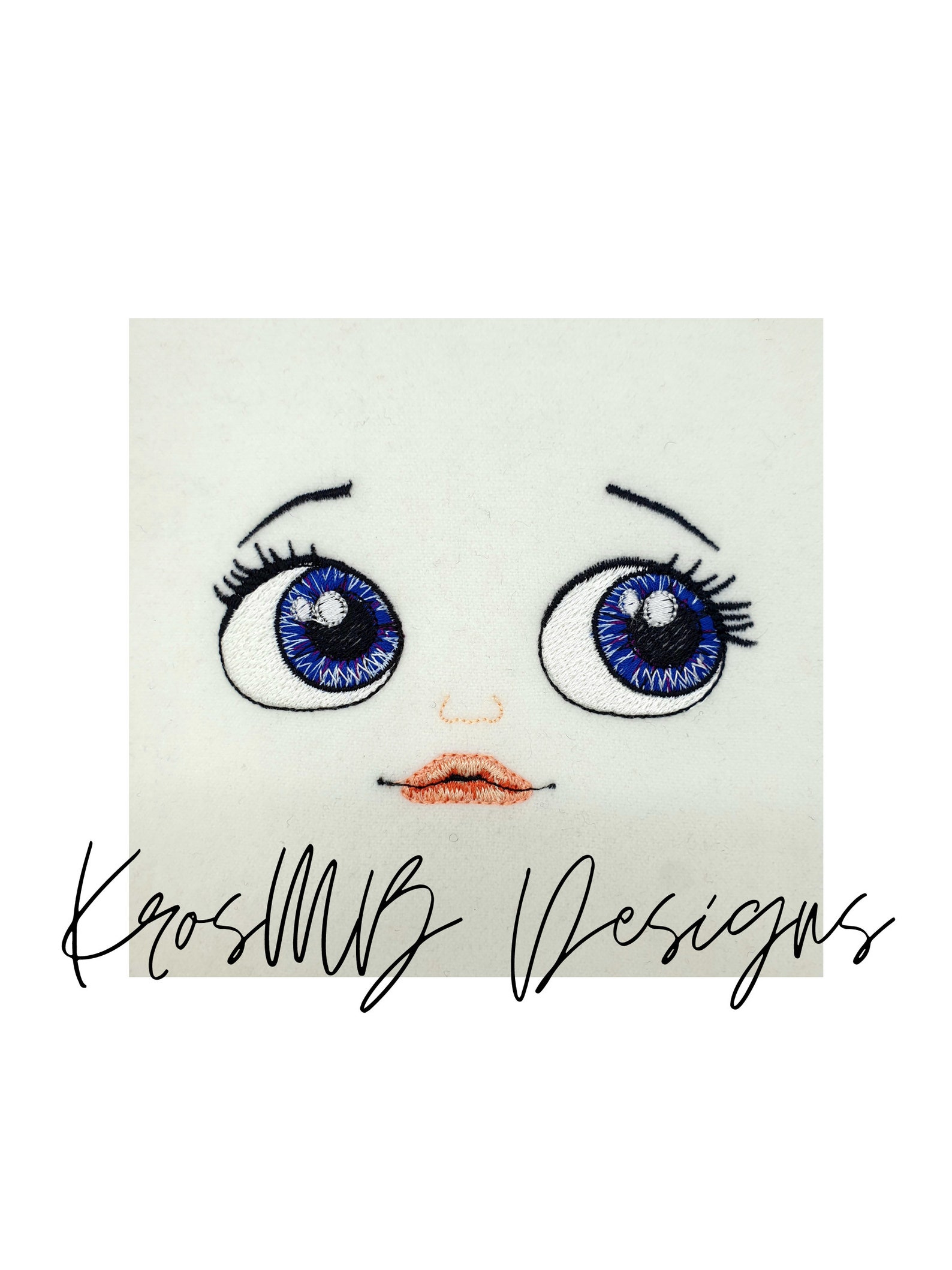 Doll Face Embroidery Design 4x46x6 | Etsy