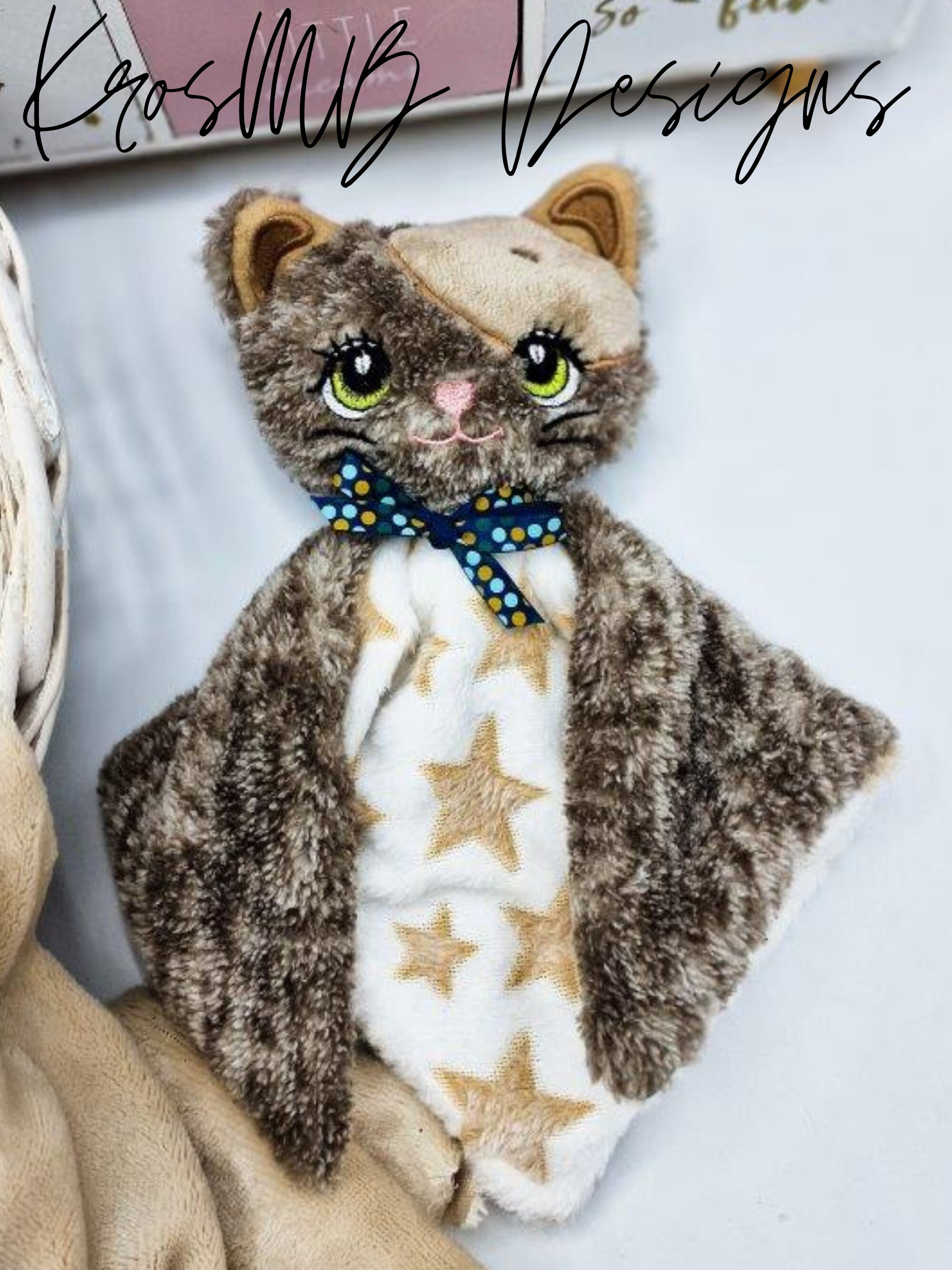 ITH in the Hoop Cat Baby Lovey Pattern Machine Embroidery - Etsy Australia