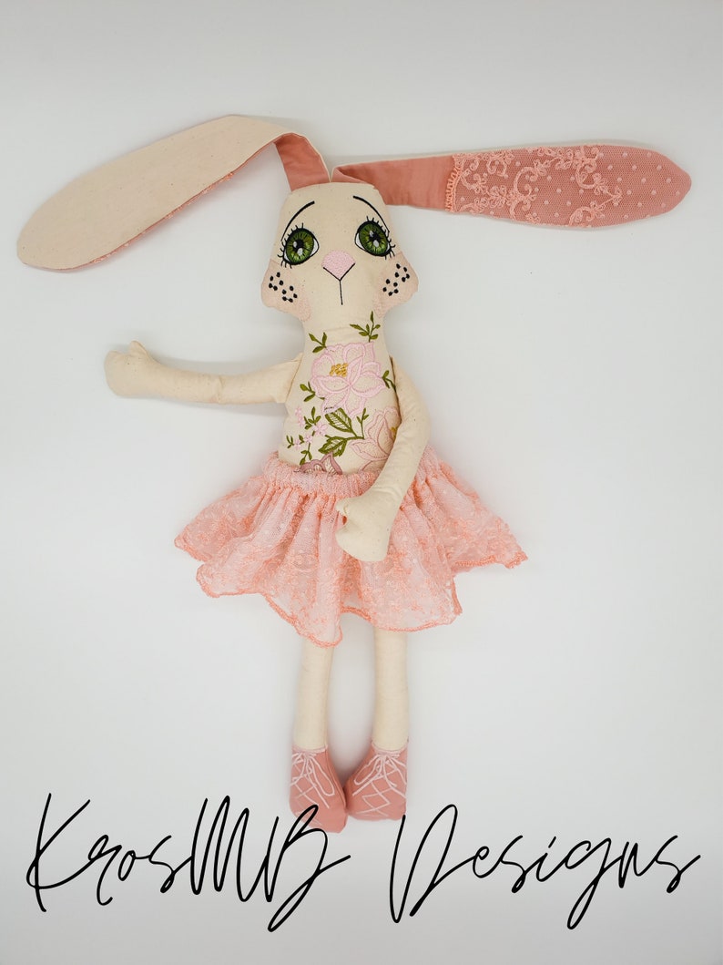 ITH in the Hoop Bunny Doll Pattern Machine Embroidery File | Etsy
