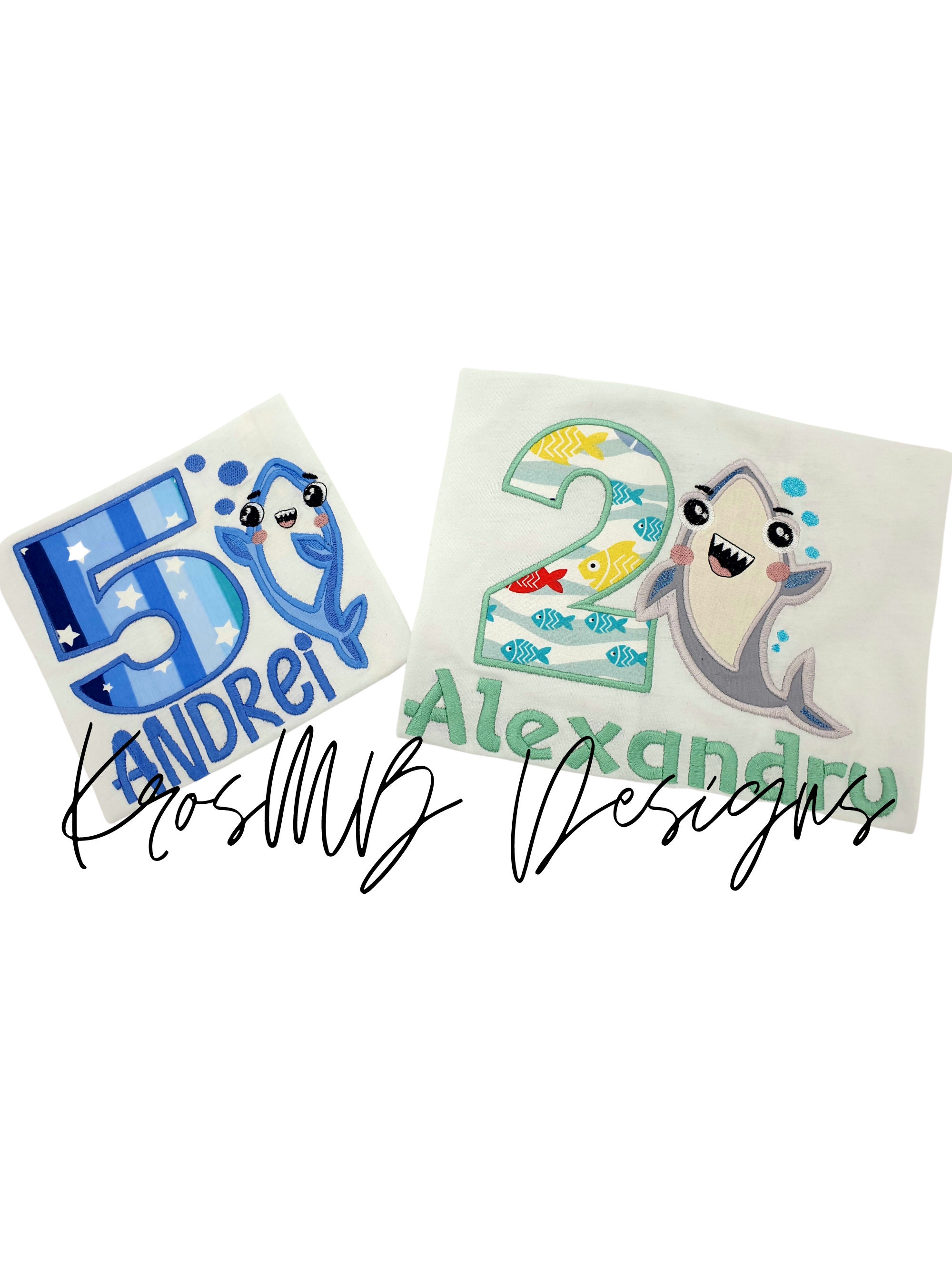 Baby Shark Number 1-9 Applique Machine Embroidery Design - Etsy