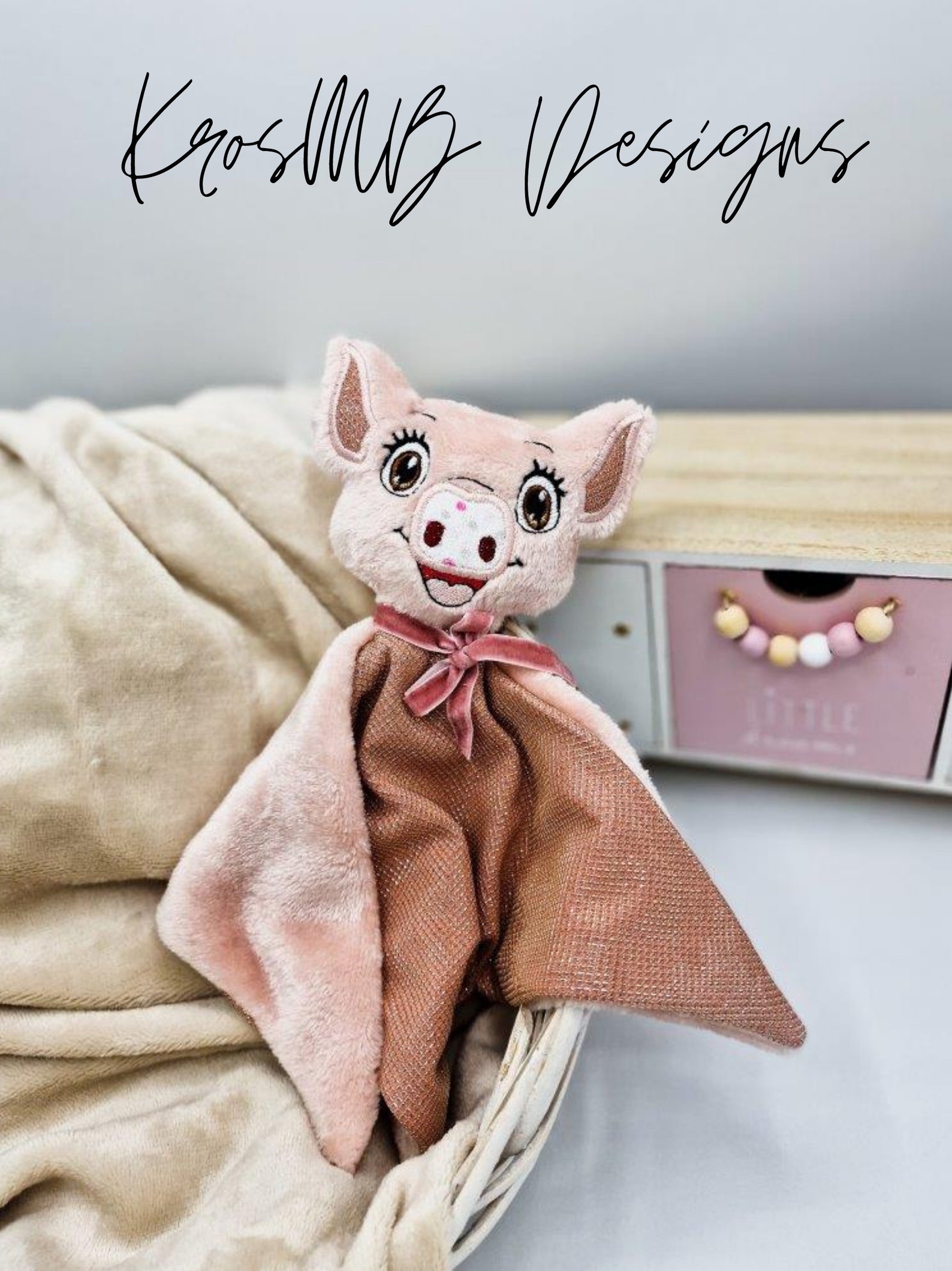 ITH in the Hoop PIG Baby Lovey Pattern Machine Embroidery - Etsy