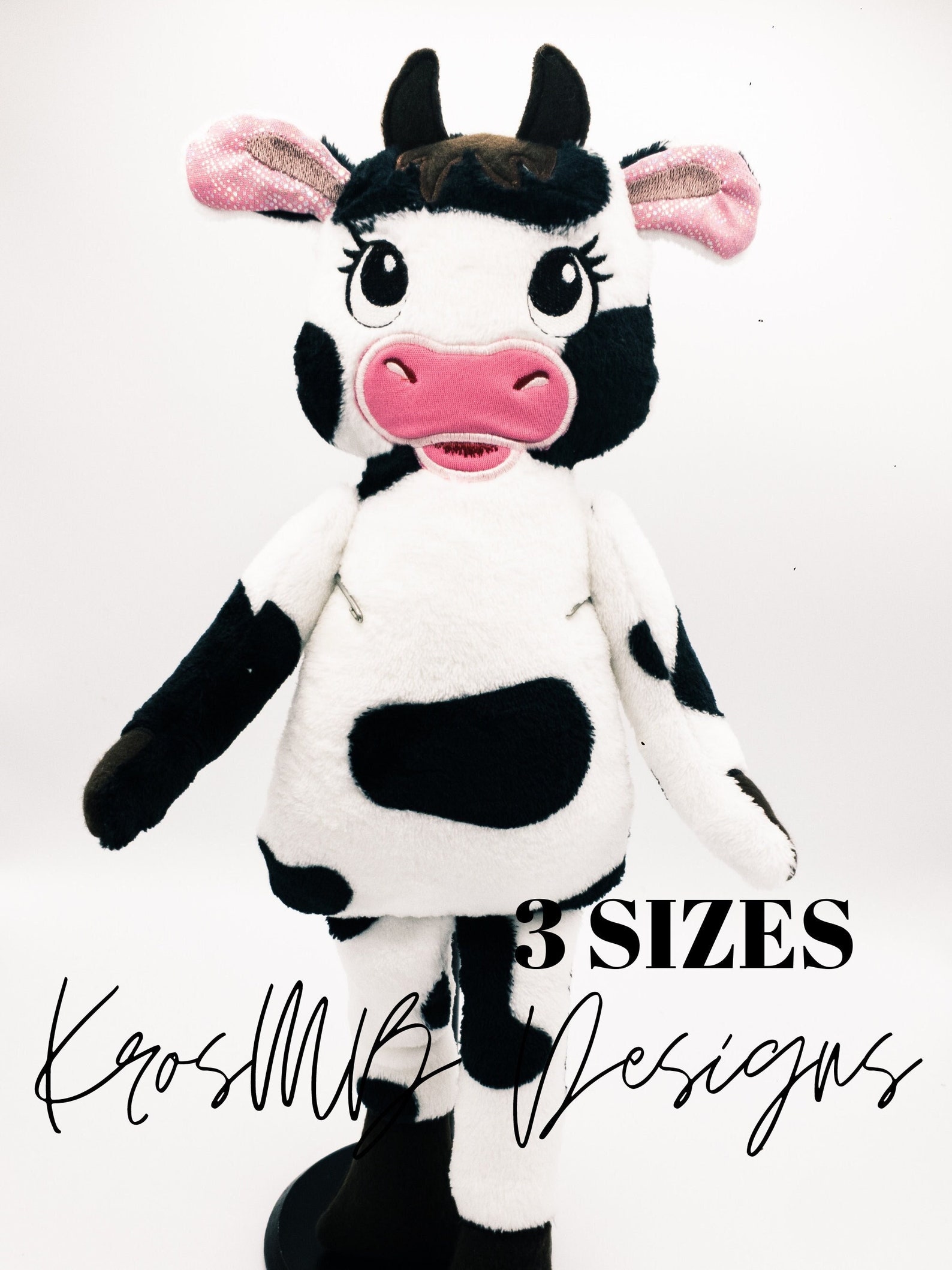 ITH in the Hoop Embroidery File Cow 3 Sizes Design - Etsy