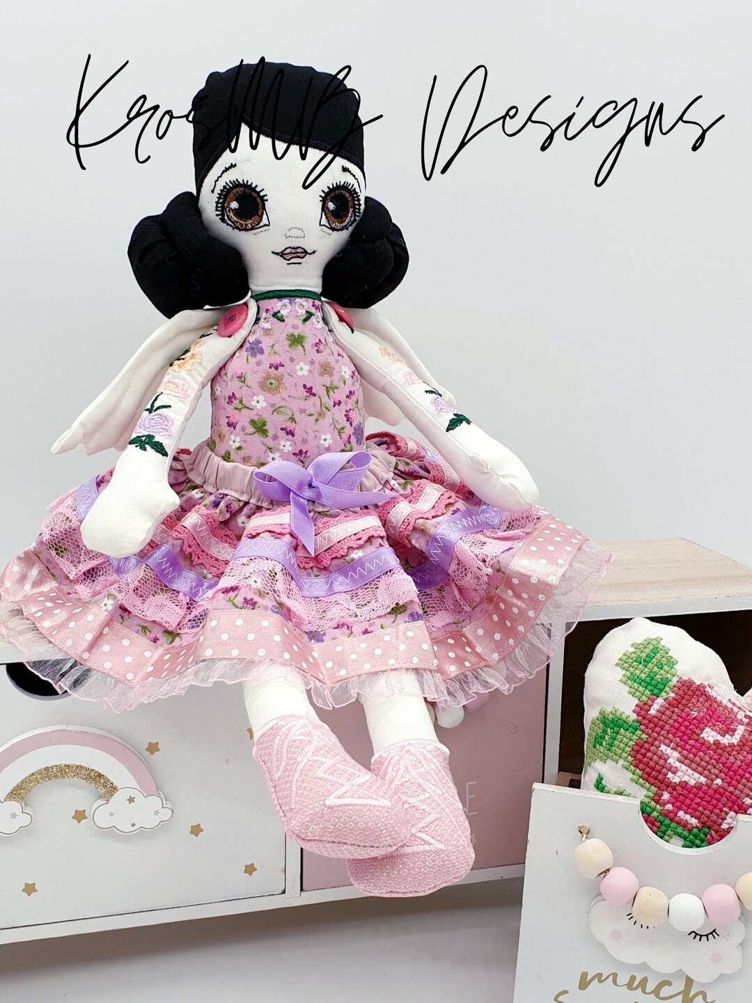 Theo Doll ITH Embroidery Design: Button Joint Ragdoll (6x10 Inch Hoop ...