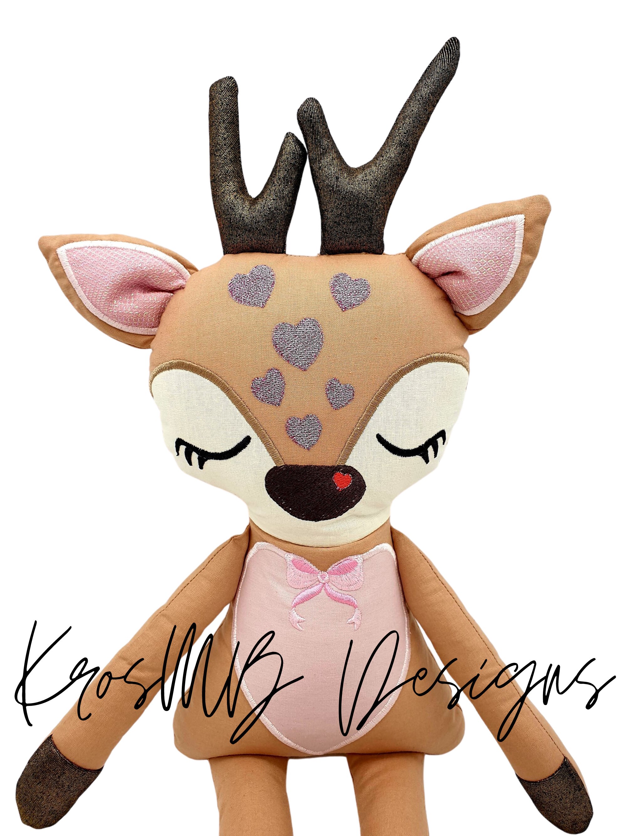 ITH in the Hoop Embroidery File Reindeer Doll 13x18cm Hoop | Etsy