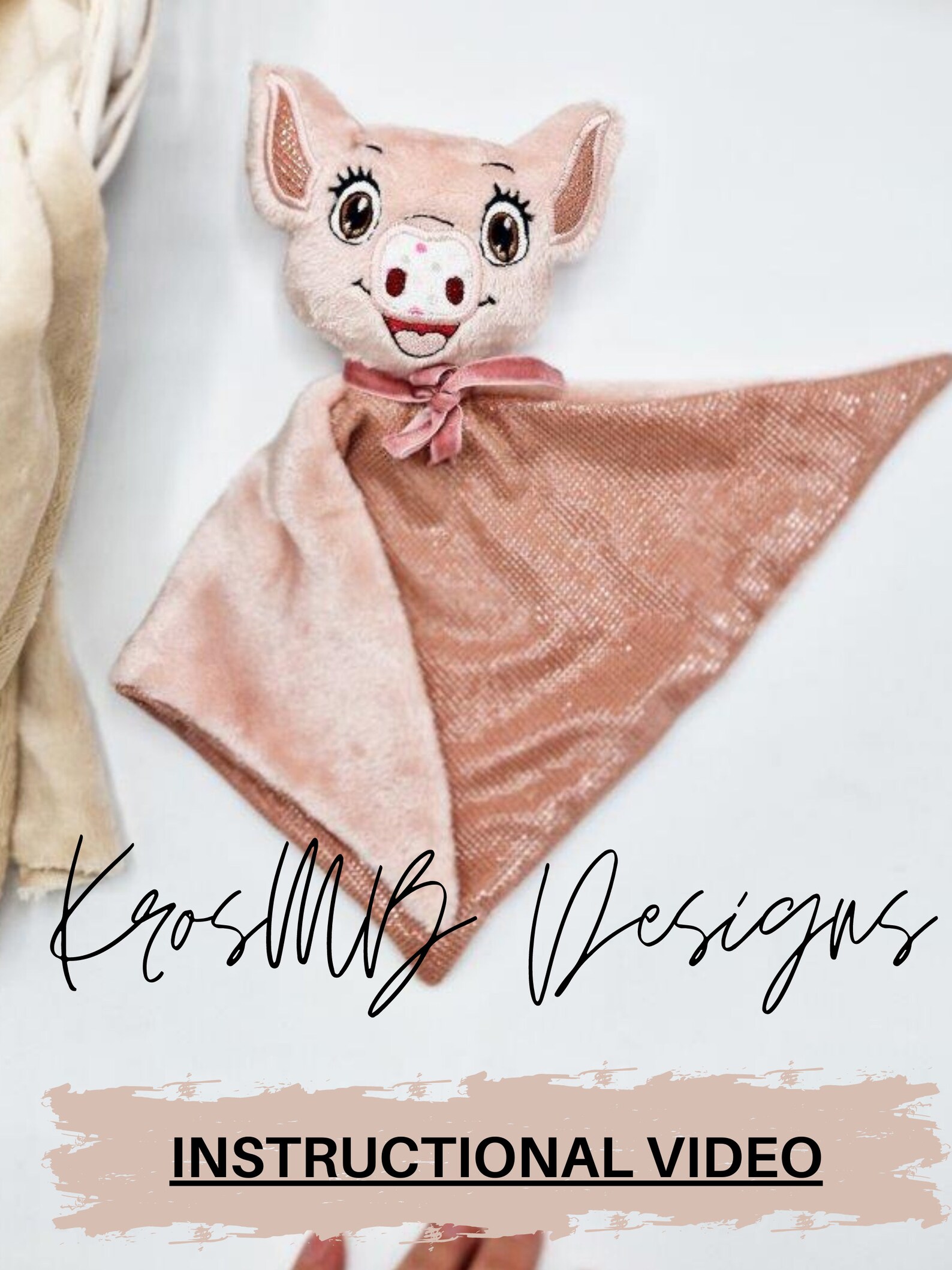 ITH in the Hoop PIG Baby Lovey Pattern Machine Embroidery - Etsy