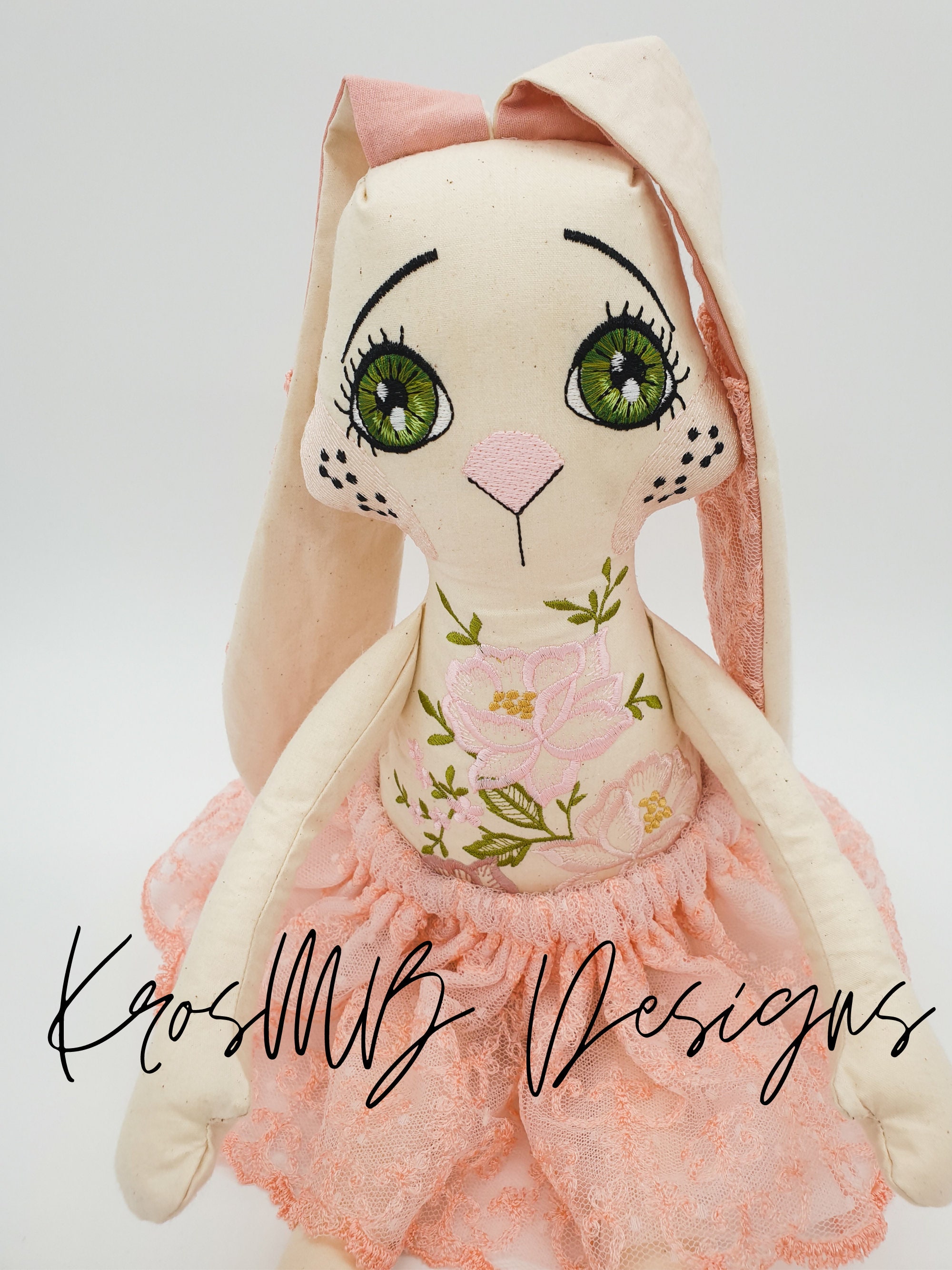 ITH in the Hoop Bunny Doll Pattern Machine Embroidery File | Etsy