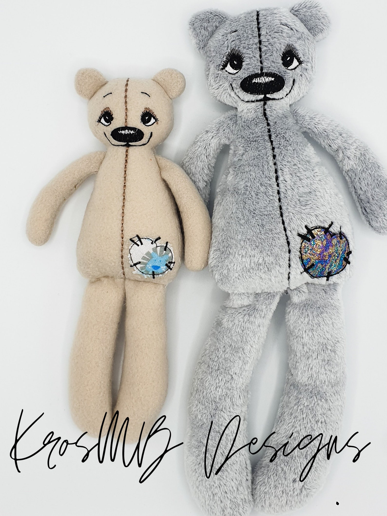 ITH in the Hoop Embroidery File Teddy Bear, 3 Sizes Mini Teddy Bear ...