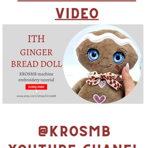 In-the-hoop ITH Gingerbread Machine Embroidery Doll Design, 2 Sizes - Etsy