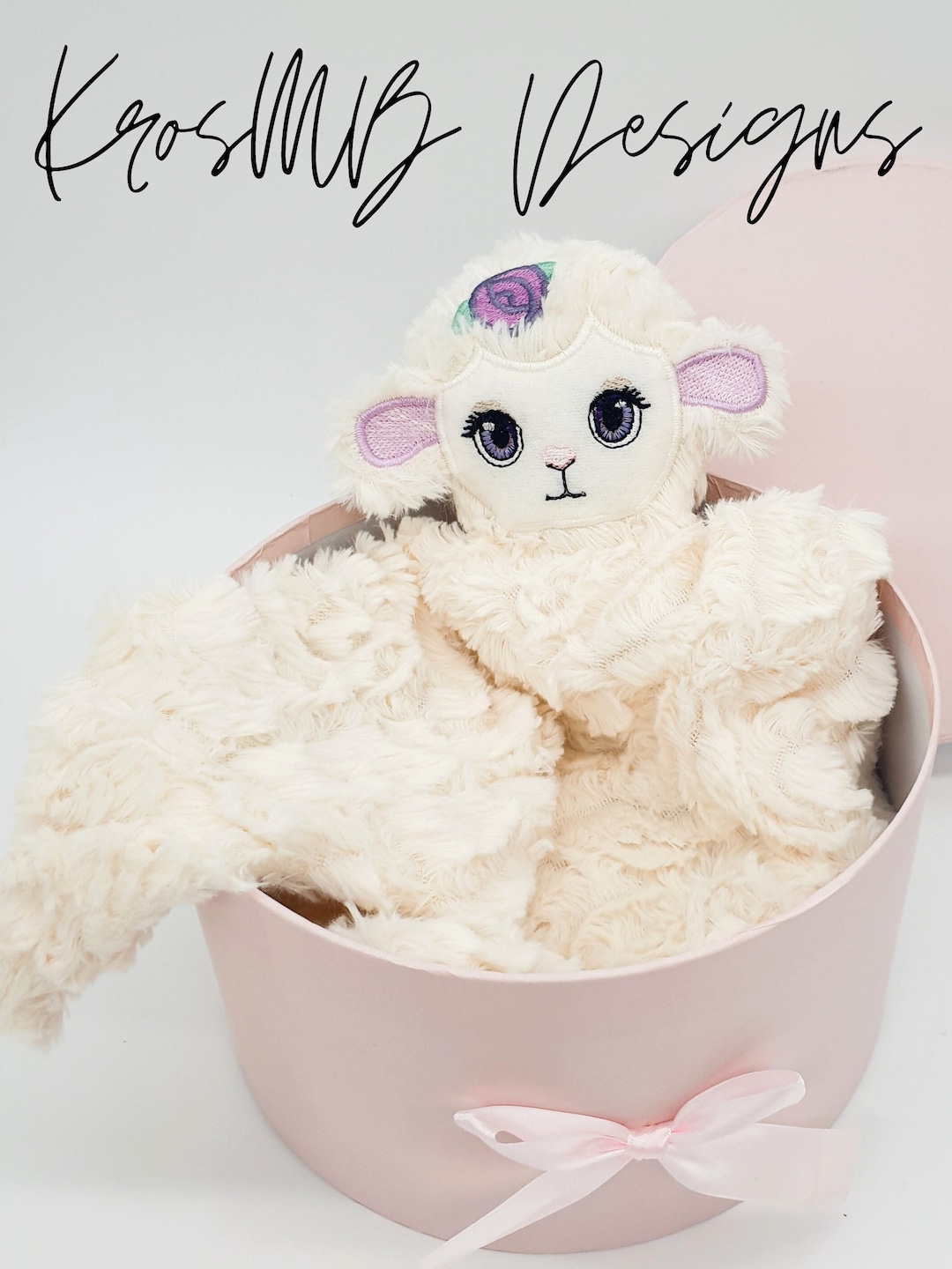 ITH in the Hoop Lamb Comforter Toy 13cm X 18cm (5"x7")hoop - Etsy