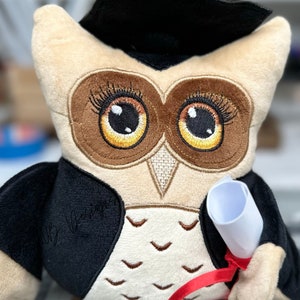In the Hoop Owl Design Wise Graduation 2024 Owl Machine Embroidery ...