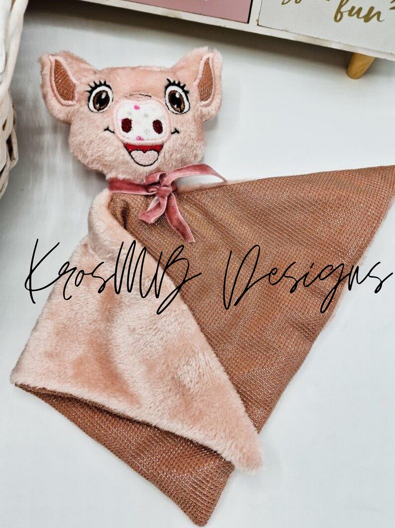 ITH in the Hoop PIG Baby Lovey Pattern Machine Embroidery - Etsy