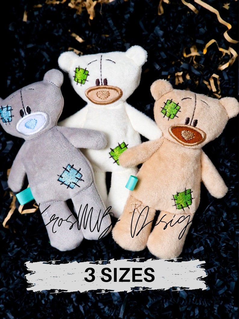 ITH in the Hoop Tiny Teddy Bear Machine Embroidery File 3 Size - Etsy UK