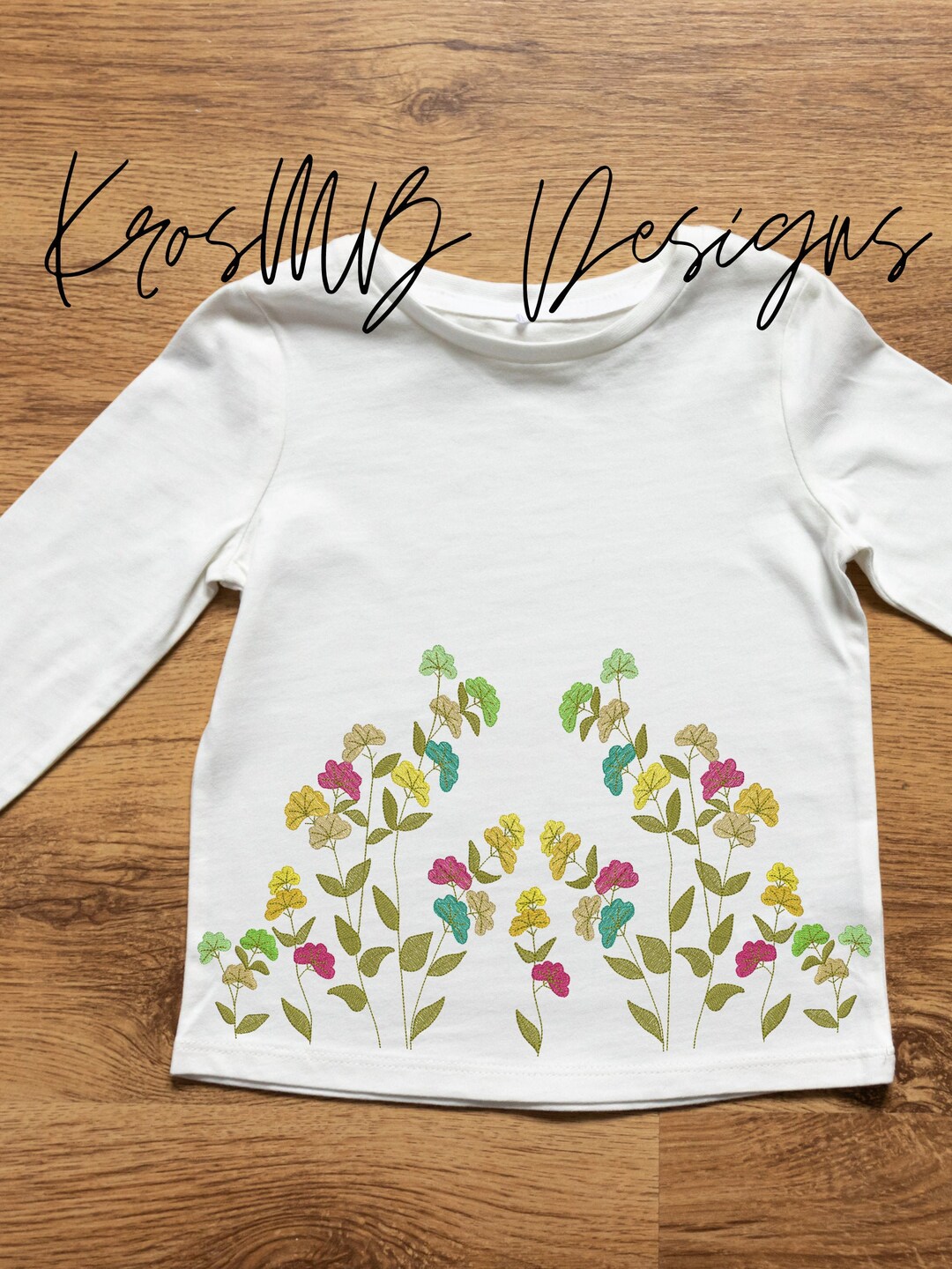 Modern Flowers Machine Embroidery Design - Etsy