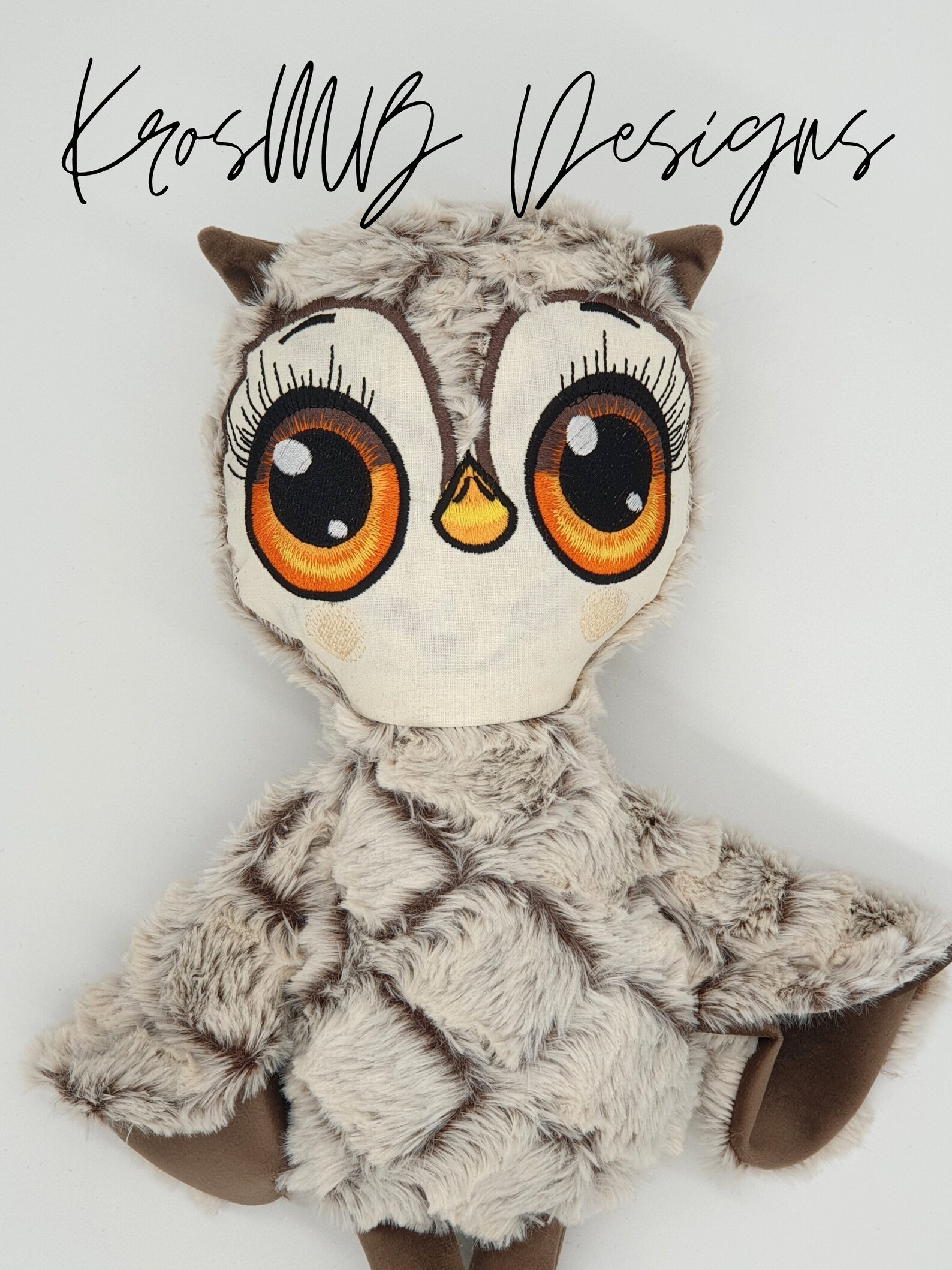 ITH in the Hoop Embroidery File Owl Big Eye Doll Cute Bird | Etsy