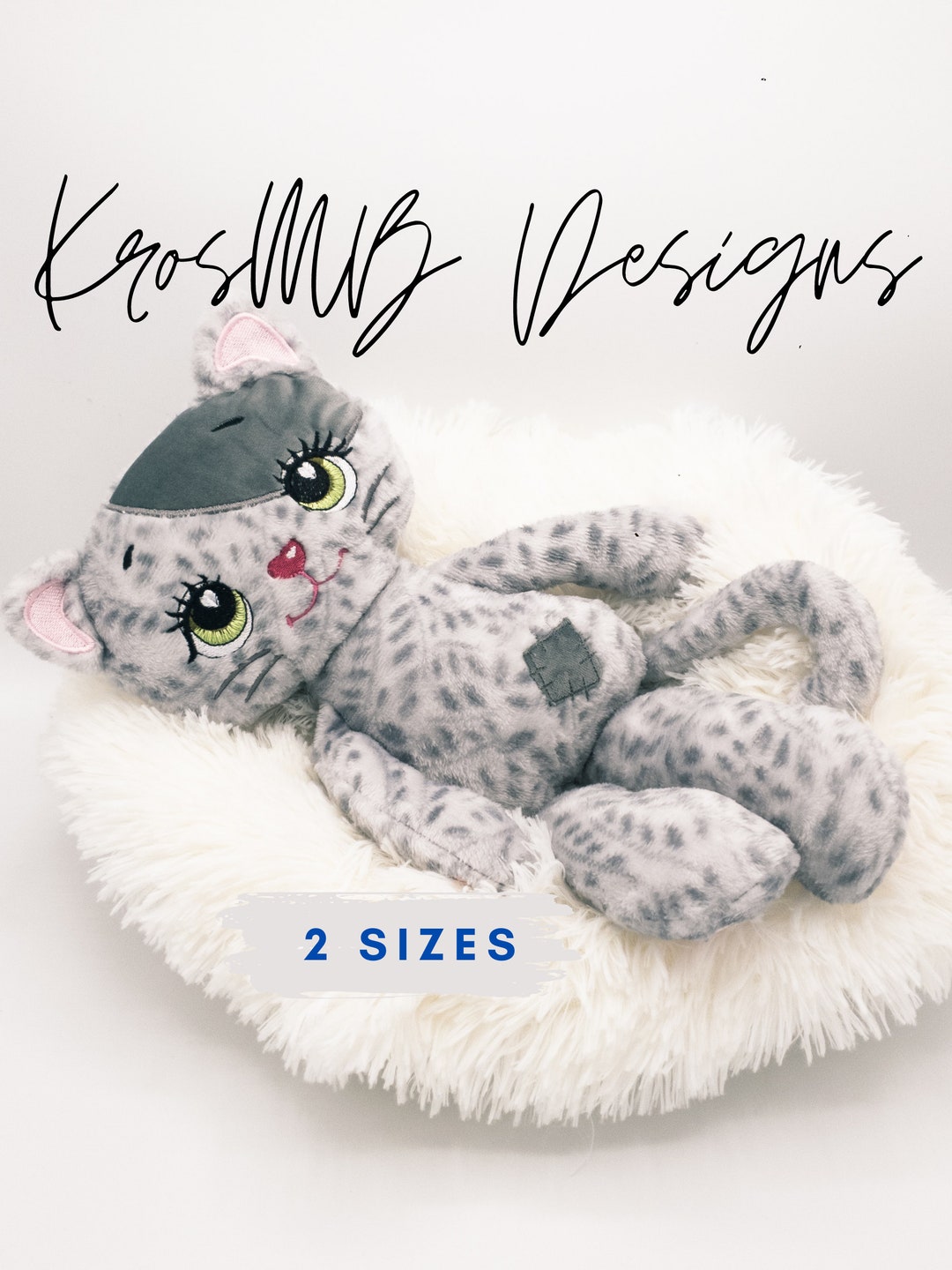 ITH in the Hoop Embroidery Cat Doll Design, 2 Size Kitty Design - Etsy