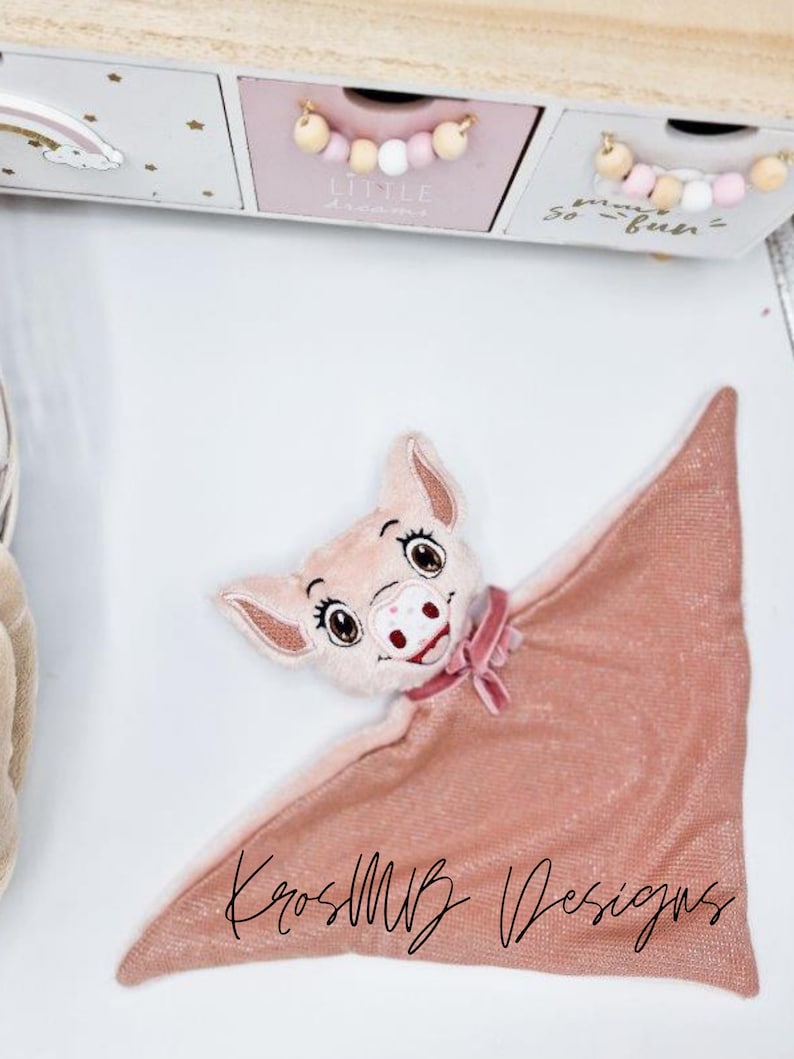ITH in the Hoop PIG Baby Lovey Pattern Machine Embroidery - Etsy