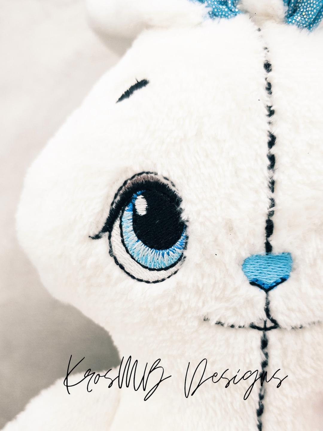 In the Hoop ITH Plush Bunny Embroidery Design , Big Ears Rabbit Doll, 3 ...