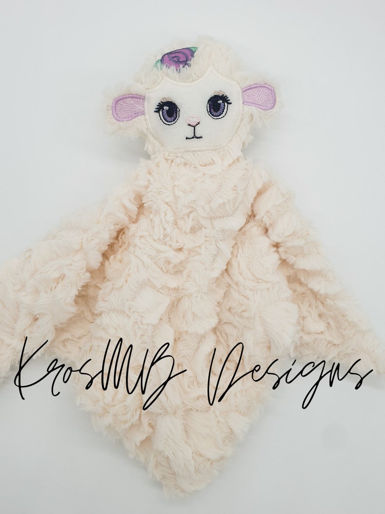 ITH in the Hoop Lamb Comforter Toy 13cm X 18cm (5"x7")hoop - Etsy