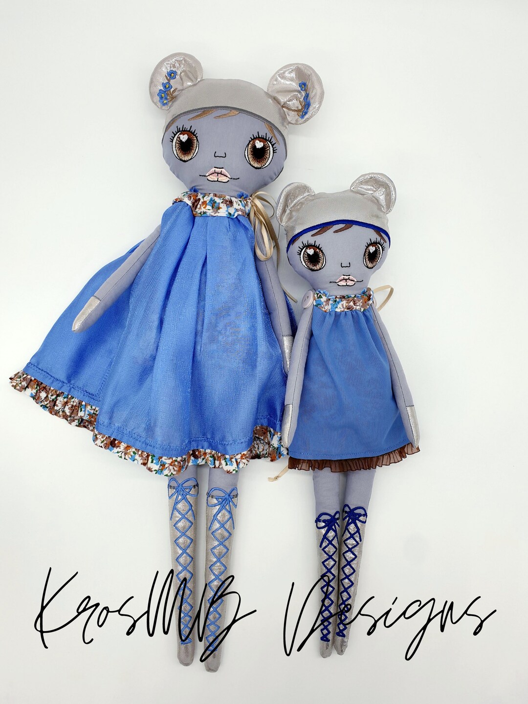 ITH Mouse Doll Embroidery Design: Button Joint Girl, 3 Sizes (digital ...