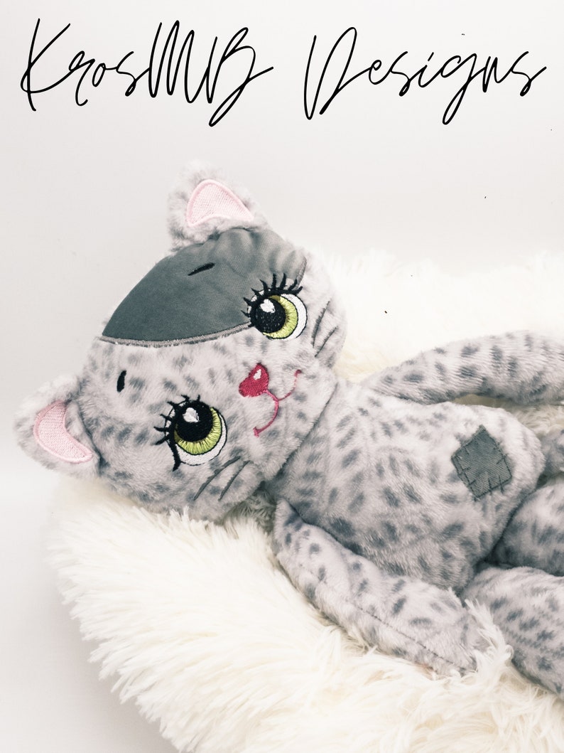 ITH in the Hoop Embroidery Cat Doll Design 2 Size Kitty - Etsy