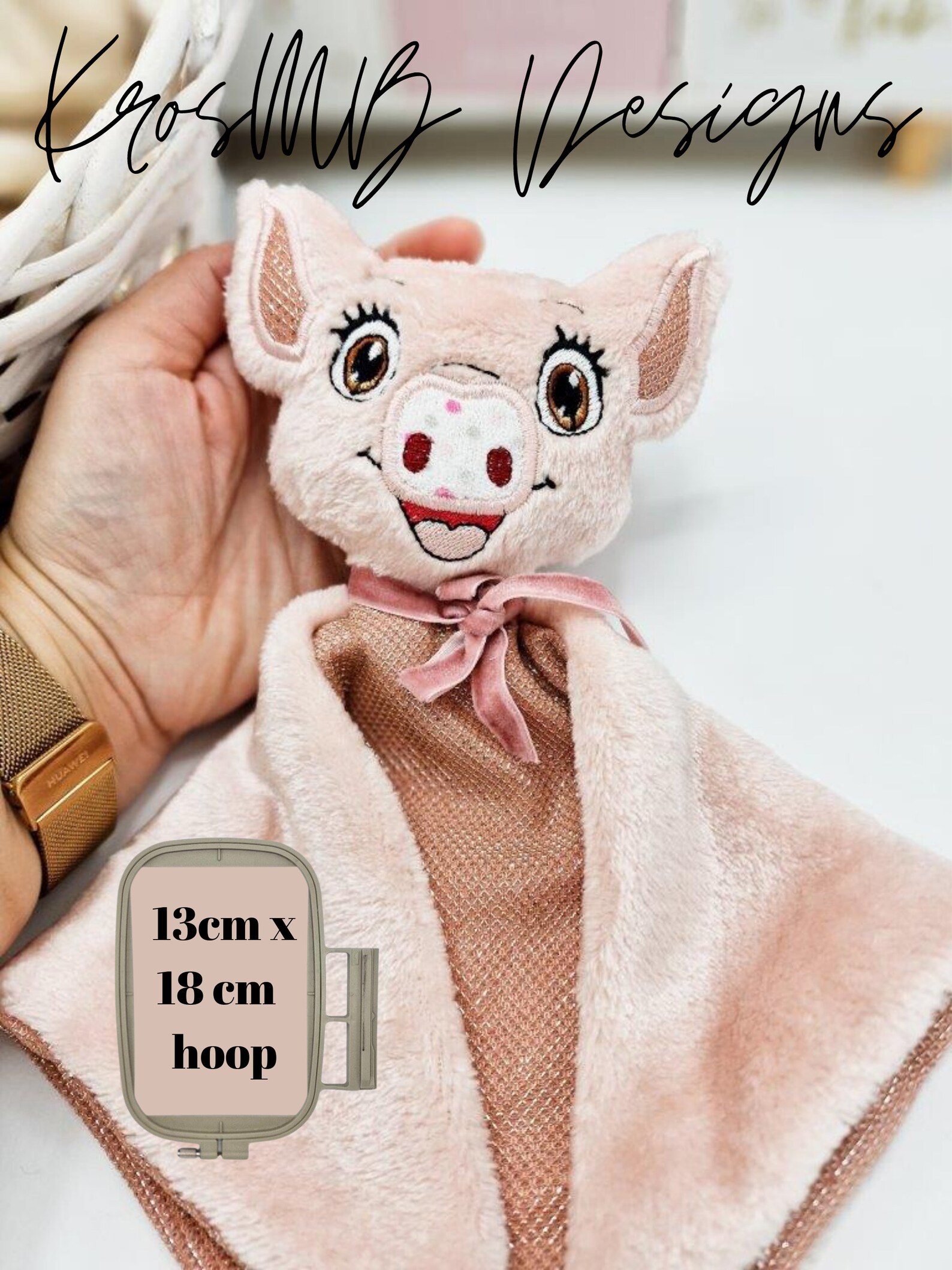 ITH in the Hoop PIG Baby Lovey Pattern Machine Embroidery - Etsy