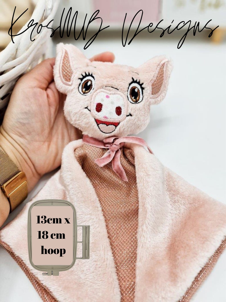 ITH in the Hoop PIG Baby Lovey Pattern Machine Embroidery - Etsy